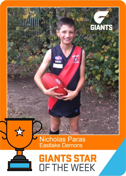 GIANTS Star of the Week: Nicholas Paras