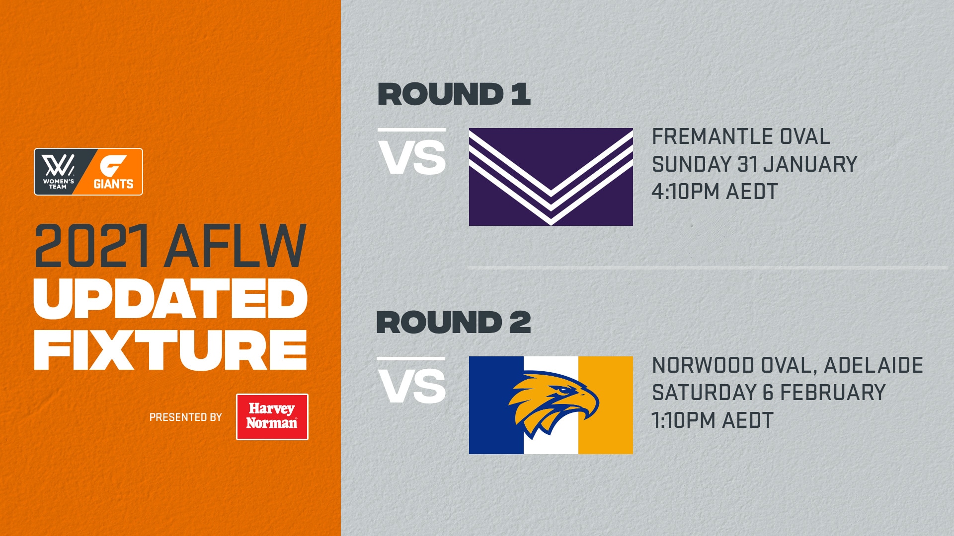 AFLW Fixture Update