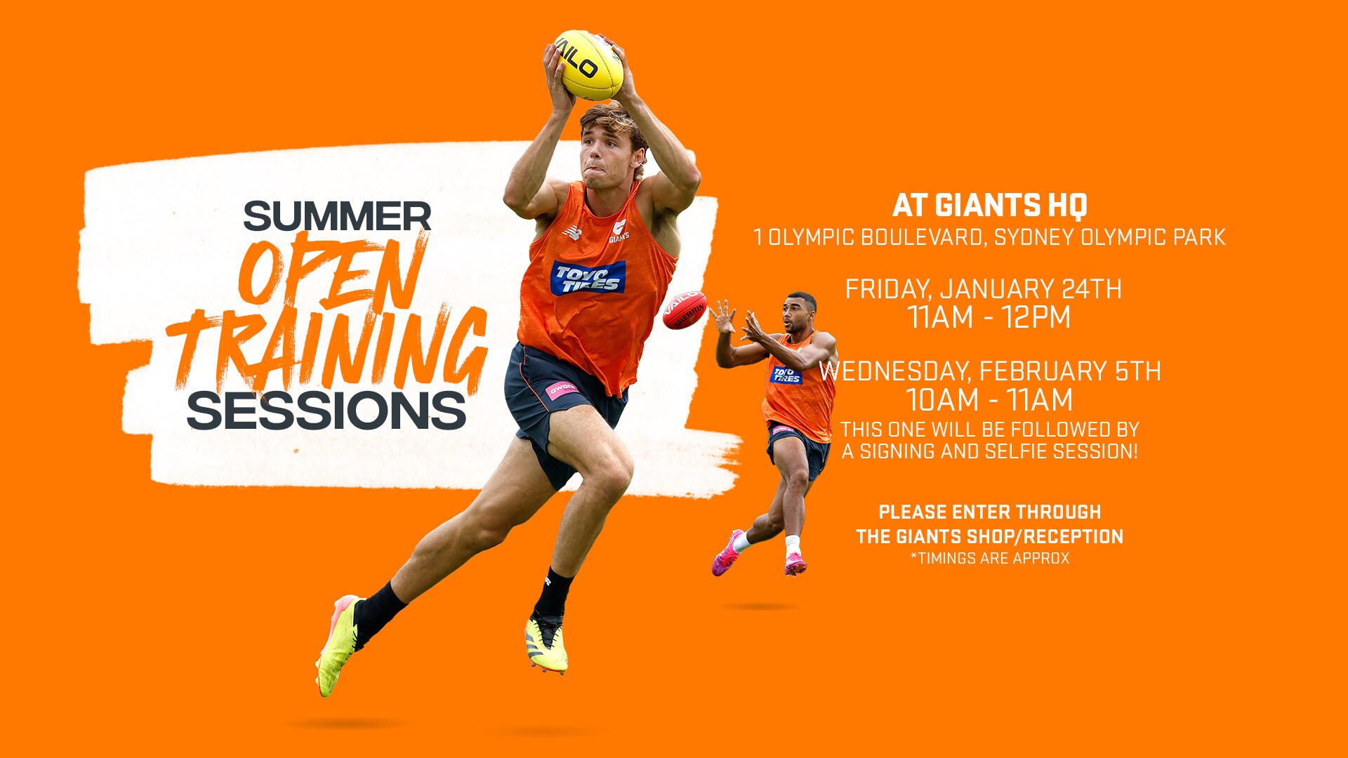 School Holidays Open Training Session