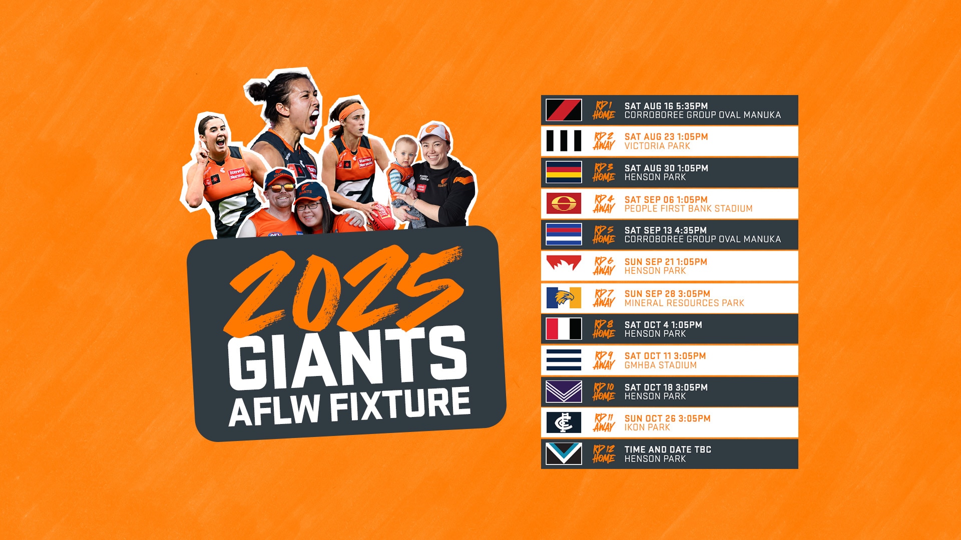The 2025 AFLW Season Fixture has Landed