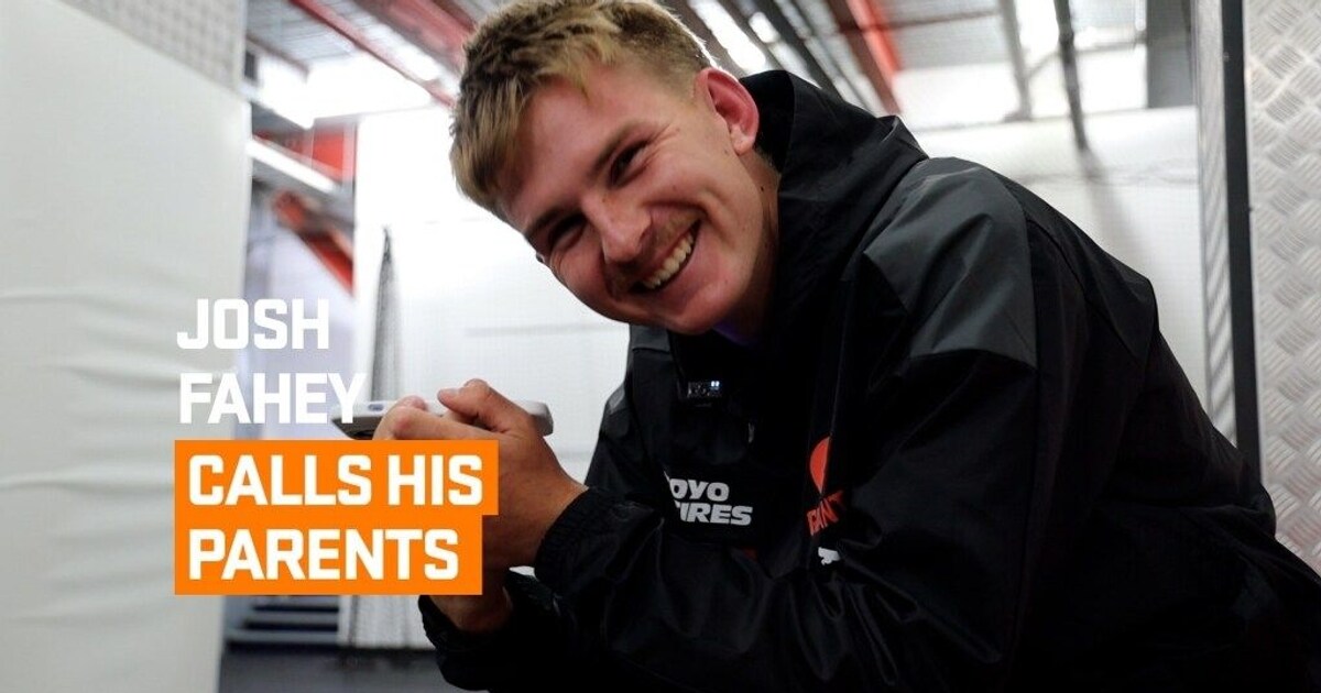 Josh Fahey calls his Parents